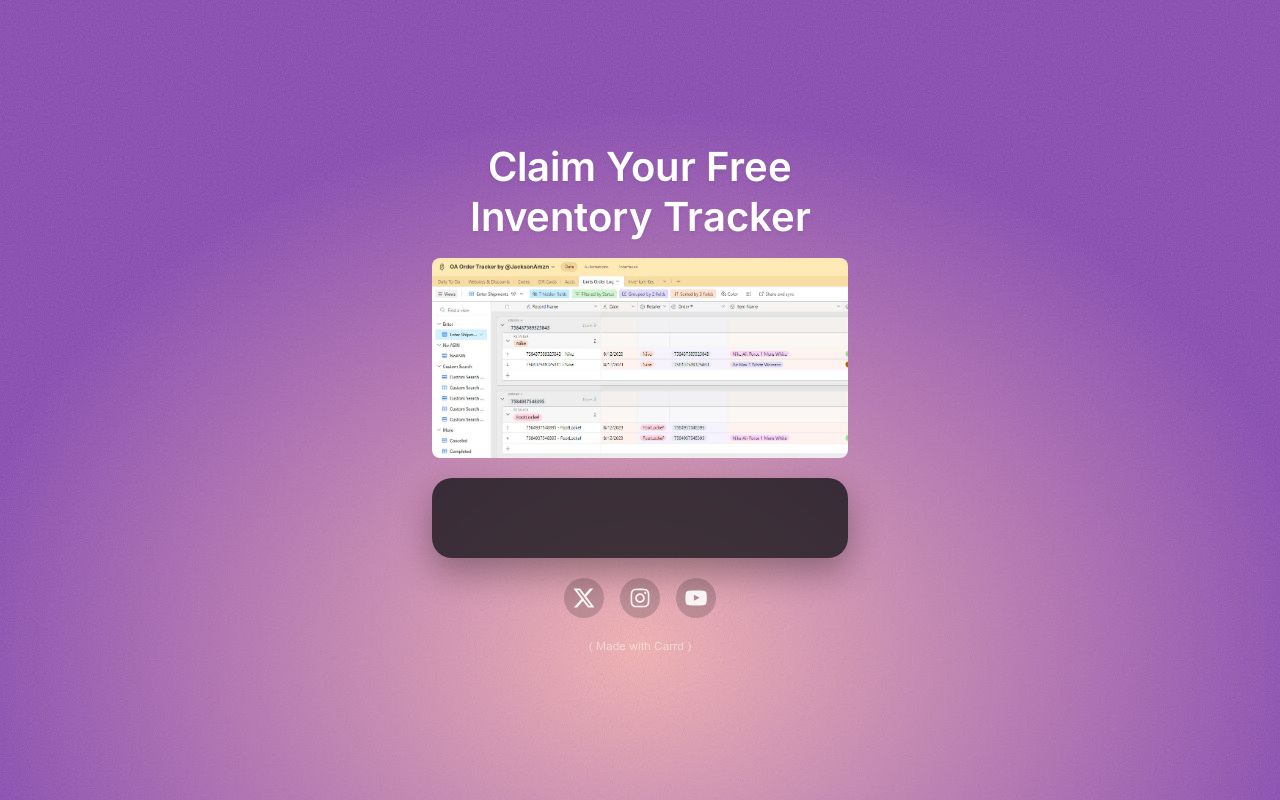 FREE Inventory Tracker AirTable Template